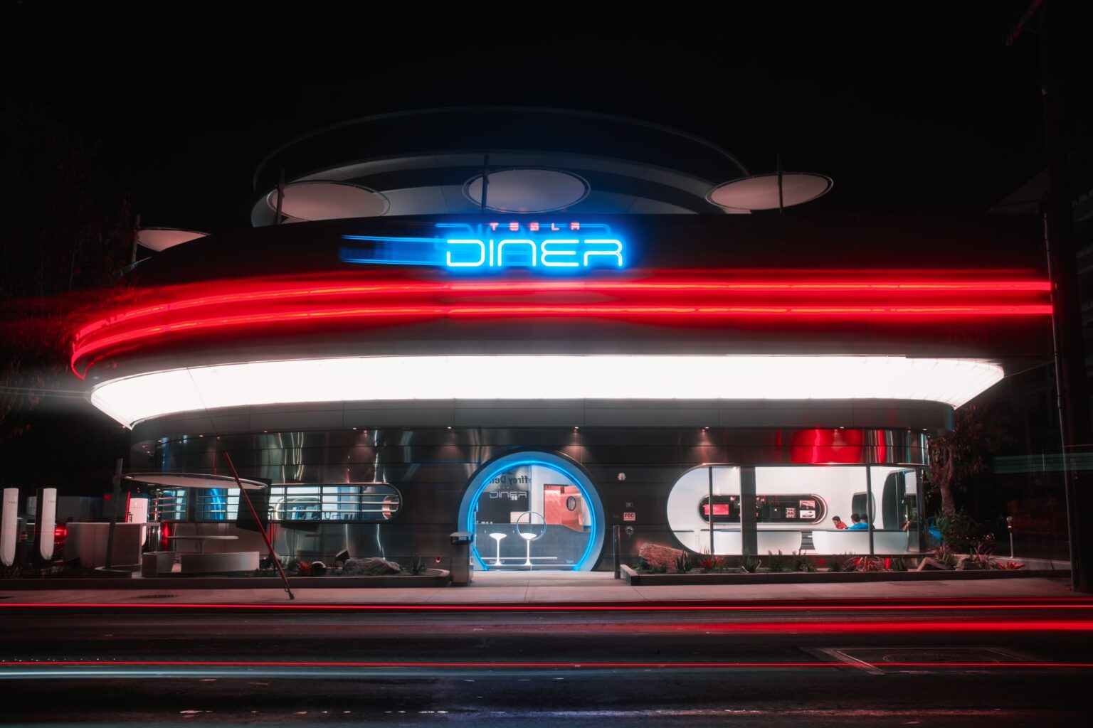 Elon Musk’s Tesla Diner Brings Retro Futurism to West Hollywood ...